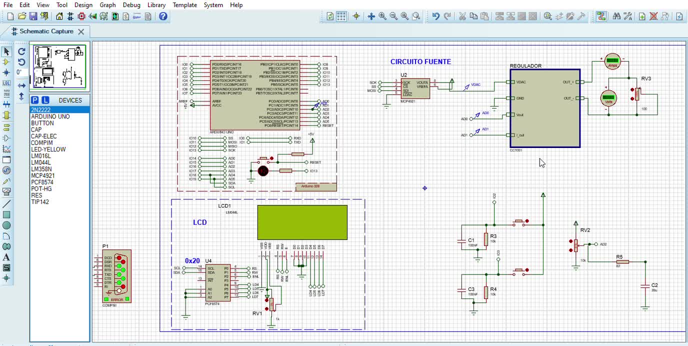 CircuitoArduino_fuente_V2 [Autosaved] - Proteus 8 Professional - Schematic Capture 2024-06-21 22 ...